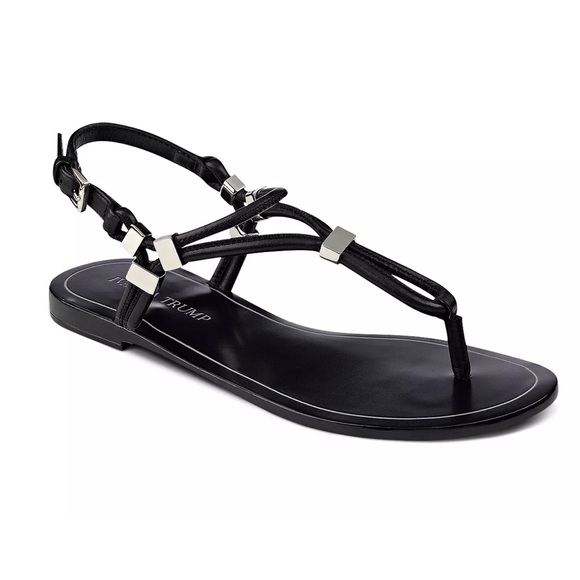 Ivanka Trump | Shoes | Ivsnka Trump Sandals Black Strappy Sandals With ...